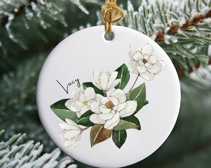 White Magnolia, (1 Pc), White Magnolia, Ceramic Magnolia, Handmade ...