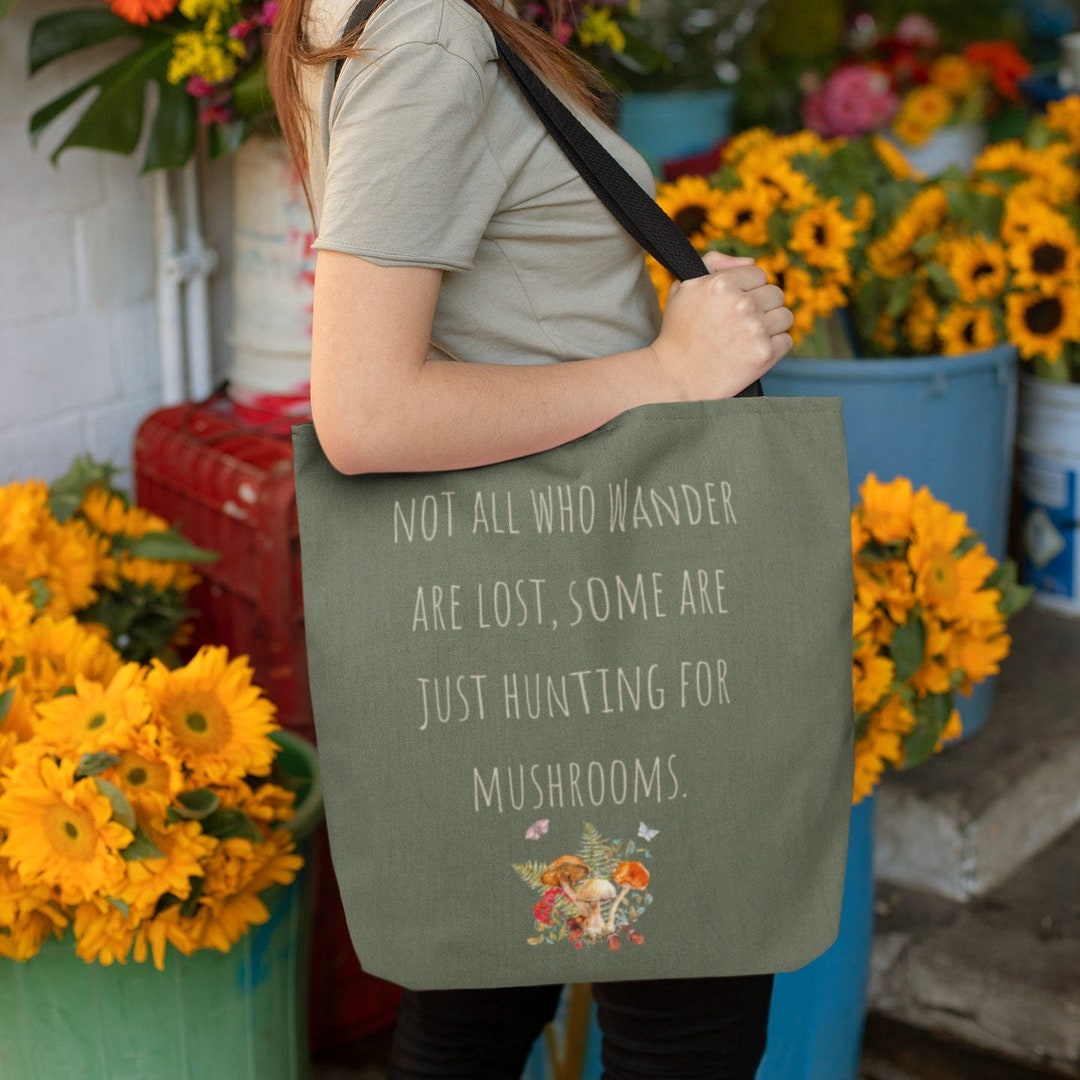 Mushroom Tote Bag, 3 Sizes, Mushroom Lovers Tote, Mushroom Hunting ...