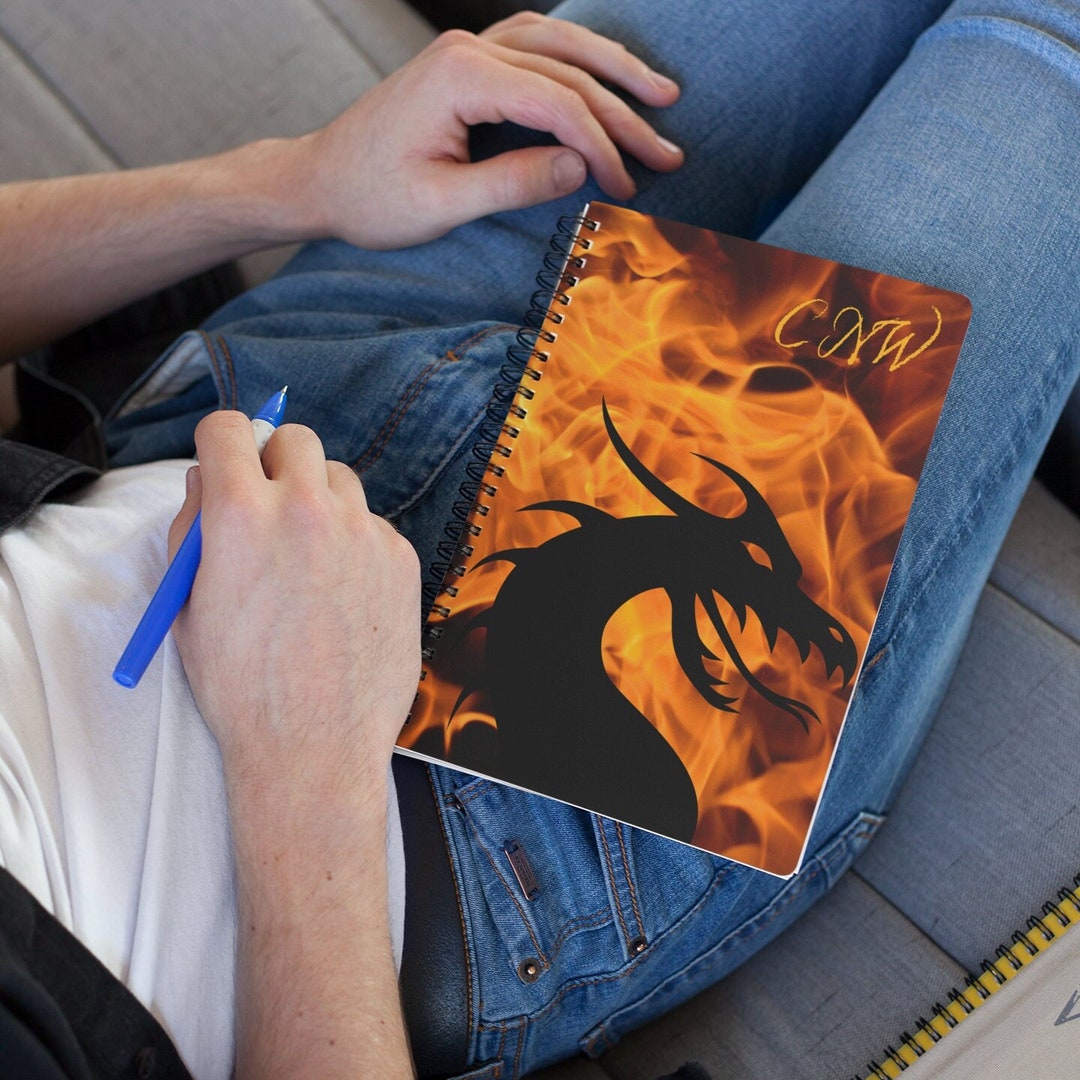 PERSONALIZED Dragon Notebook, Monogram Dragon Journal, Soft Cover ...