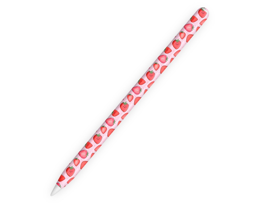 Strawberry Apple Pencil Skin, Pastel Pink Red Kawaii Apple Pen Gen 1 ...