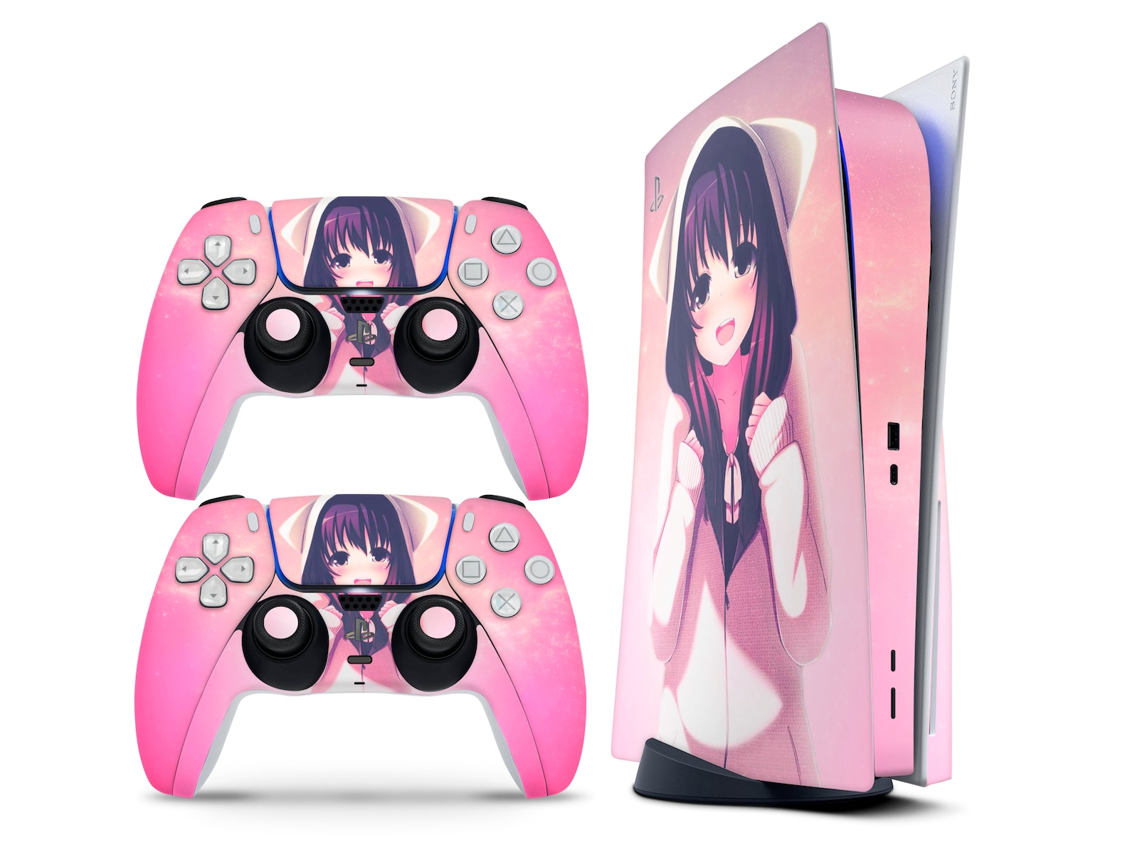 Anime Girl PS5 Console & Controller Skin Cute Pastel Pink - Etsy Anime Girl PS5 Console & Controller Skin Cute Pastel Pink - Etsy