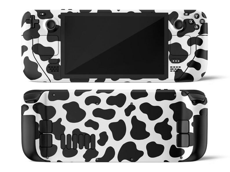 Cow Print Steam Deck Skin Classic Black and White Stains - Etsy