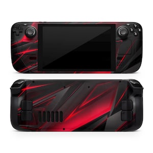 Red Polygon Steam Deck Skin, Abstract Lines Design, Protective ...