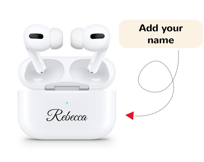 Personalized Airpods Name Decal, Custom Airpods Pro & Pro 2, Gen 1 2 3 ...