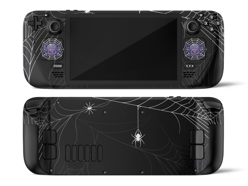 Spider Web Steam Deck Skin Cute Spiders Black Steamdeck Decal - Etsy