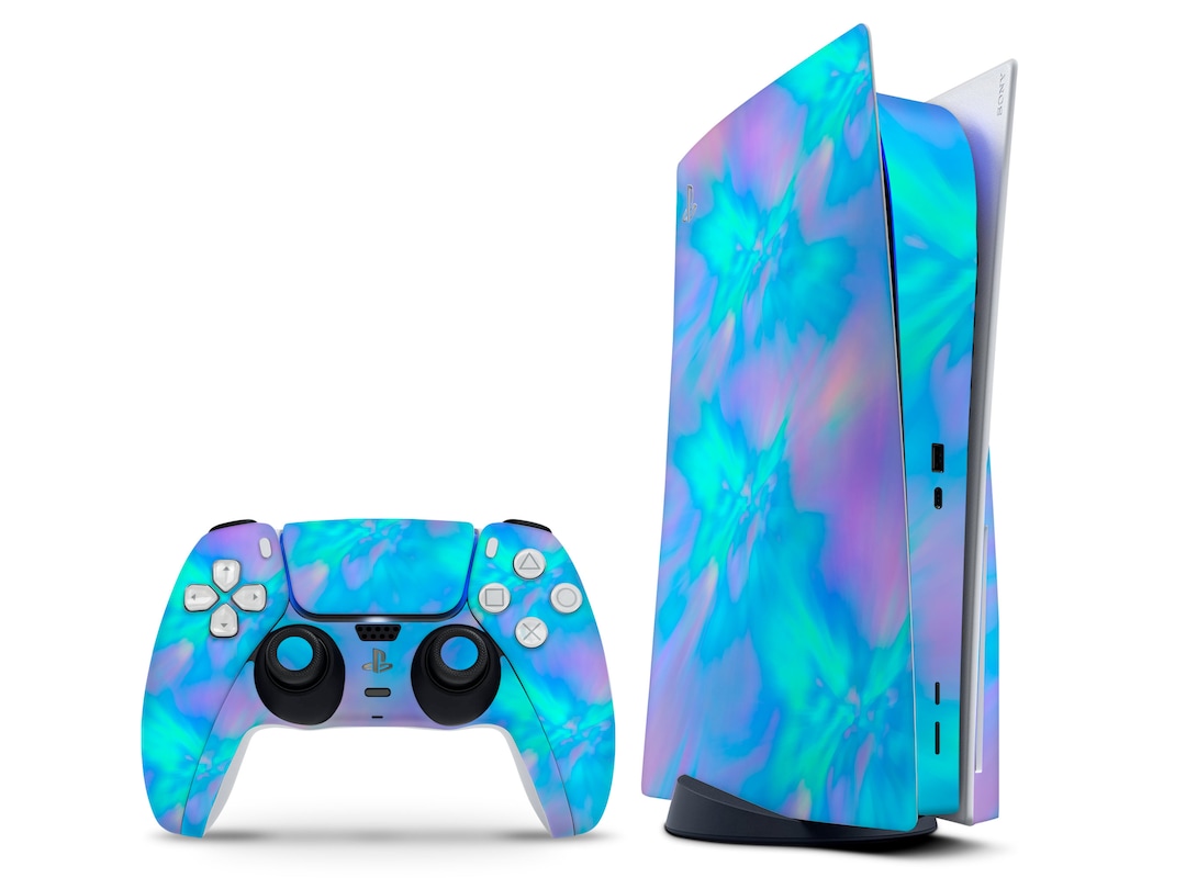 Opal Gemstone PS5 Skin, Aesthetic Blue Purple Decal for Playstation 5 ...
