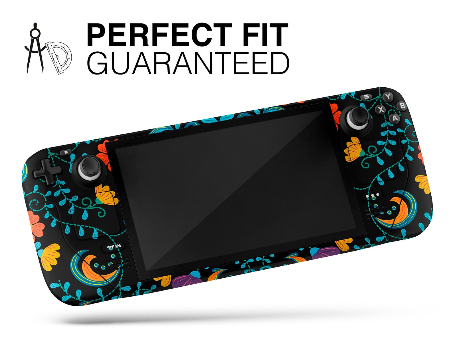 Brodery Floral Steam Deck Skin Cute Colorful Flowers New - Etsy