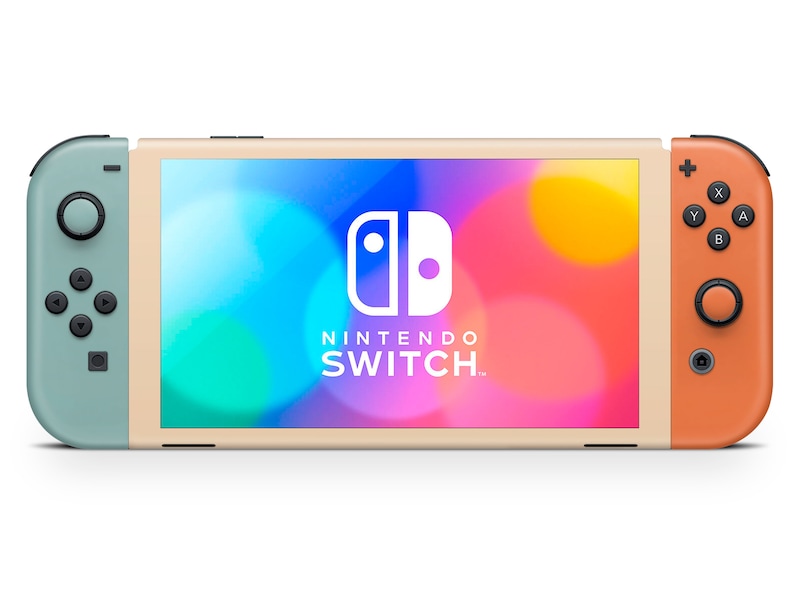 Retro 80s Colorwave Nintendo Switch OLED Skin: Custom Console & Joycon ...