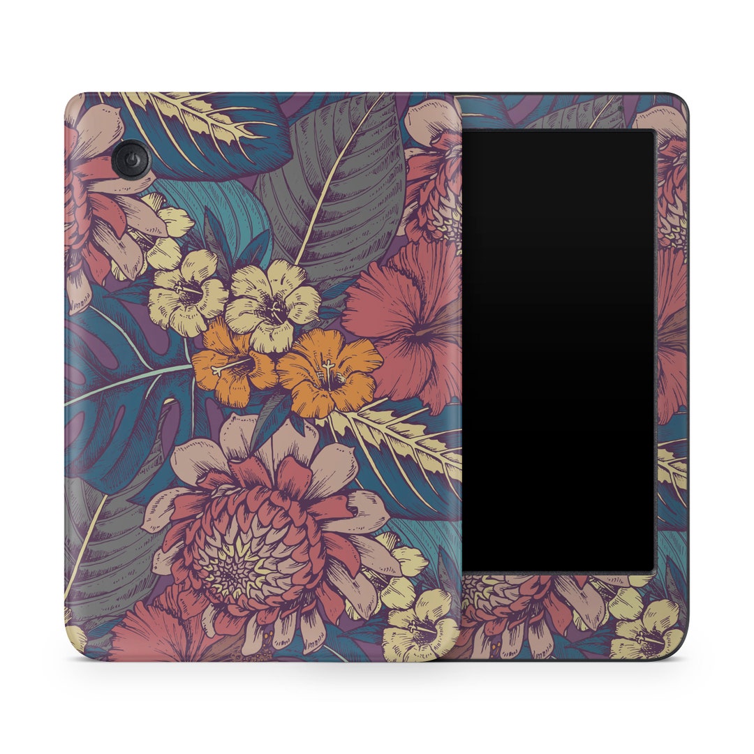 Retro Flowers Kobo Skin Aesthetic Oriental Floral Design For Kobo