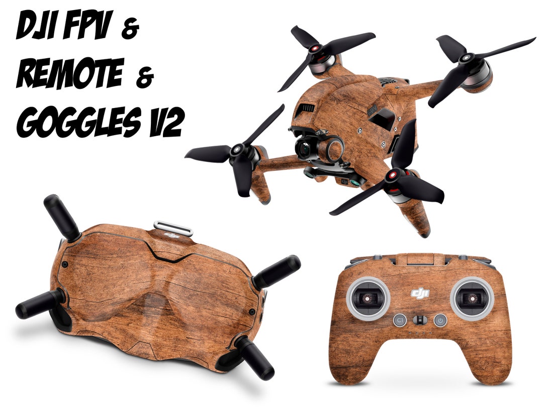 Worn Wood DJI FPV Skin, Brown Wood Planks Decal for Dji Fpv Goggles V2 ...