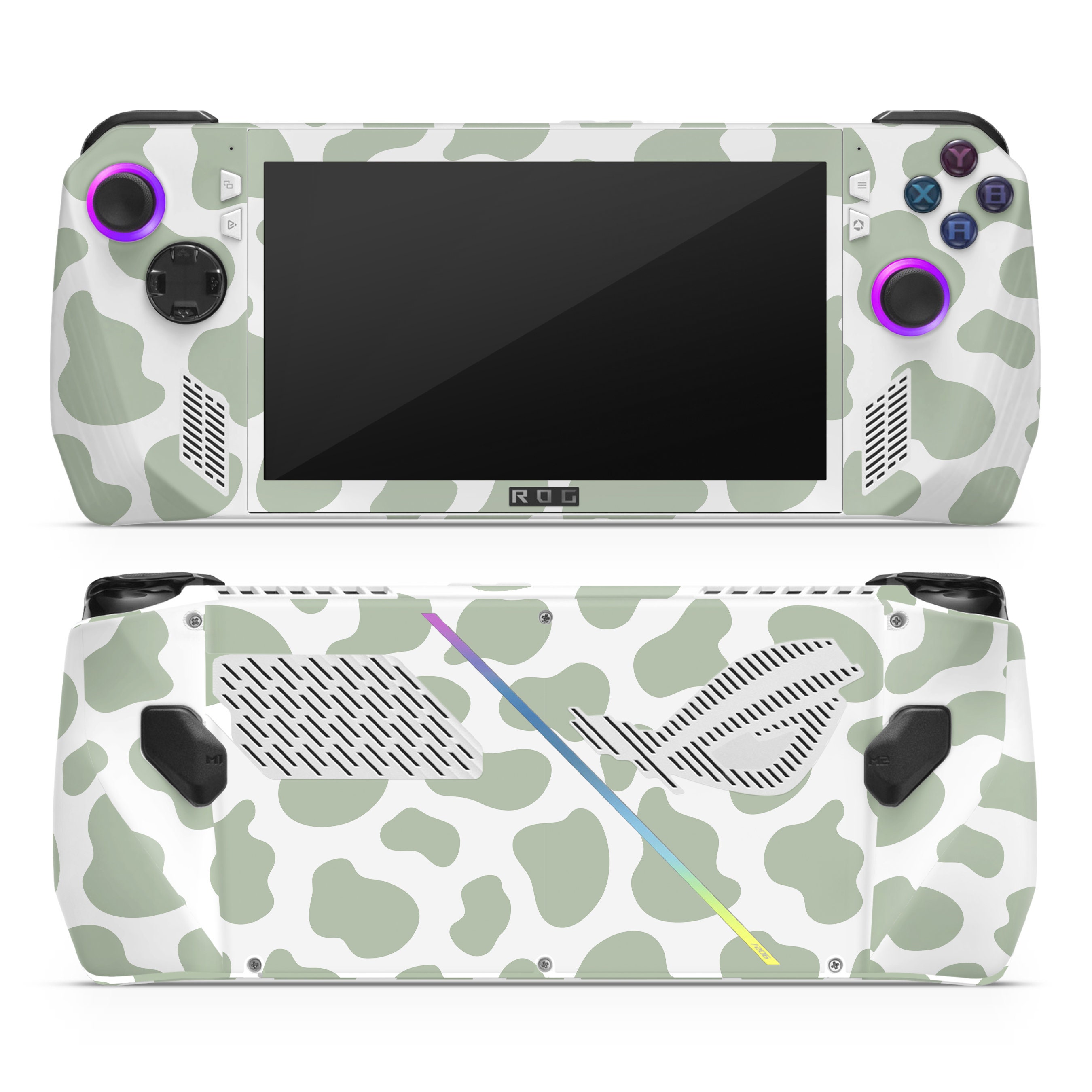 Sage Cow Print Rog Ally Skin Sage Green Natural Aesthetic - Etsy