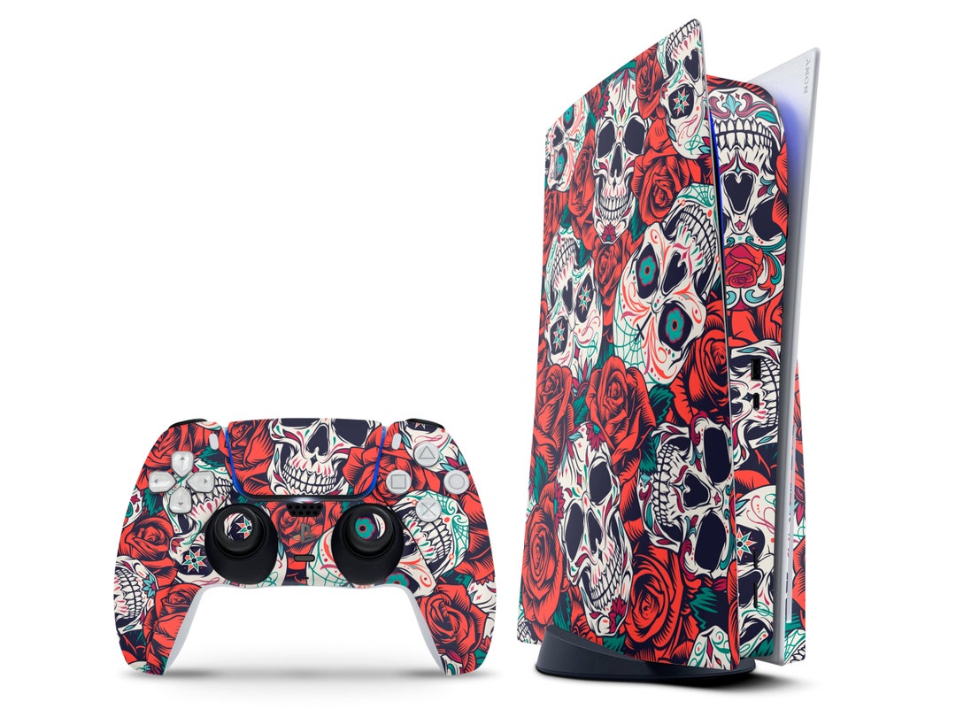 Skull and Roses PS5 Skin Red Roses Decal for Playstation 5 - Etsy