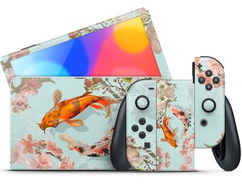 Koi Fish Nintendo Switch OLED Skin Yin Yang Koi Rose Flower - Etsy