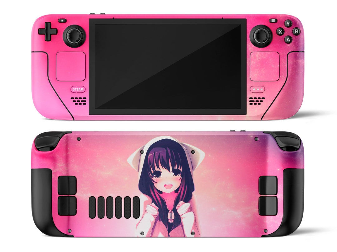 Cute Anime Girl Steam Deck Skin Pink Steamdeck Anime Decal - Etsy UK