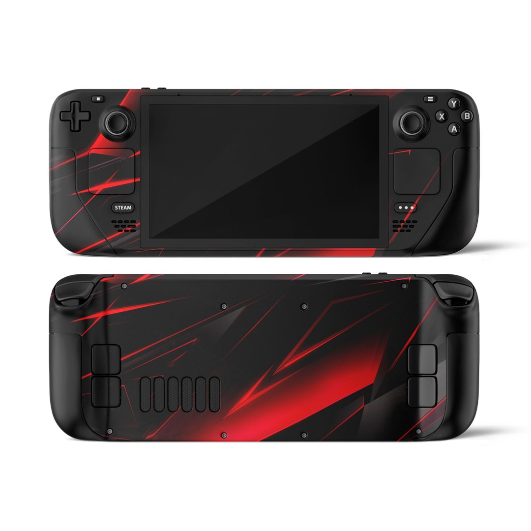 Red Polygon Steam Deck Skin, Abstract Lines Design, Protective ...