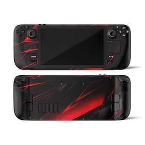 Red Polygon Steam Deck Skin, Abstract Lines Design, Protective ...
