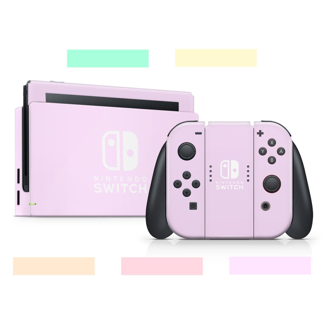Macaron Series Nintendo Switch Skin, Baby Pink, Purple, Teal, Turquoise ...