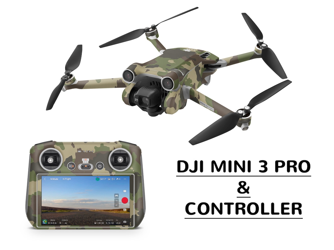 Camo DJI Mini 3 PRO Skin, Green Camouflage Forest Design, Dji Mini 3 ...