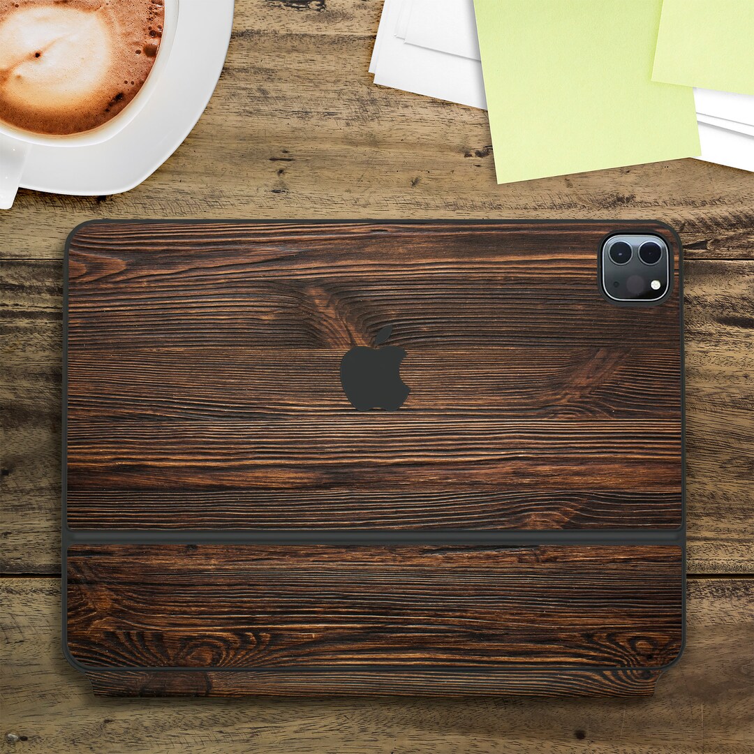 Oak Wood Magic Keyboard Skin, Classic Brown Natural Aesthetic Wooden ...