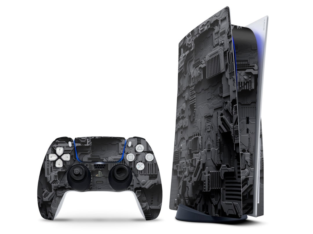 Cyber Armour PS5 Skin, Signature Black Futuristic Design, Custom ...