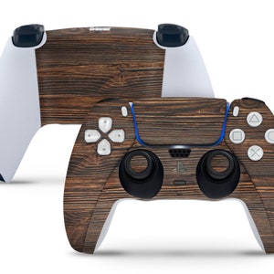 Oak Wood PS5 Console & Controller Skin, Classic Wooden Brown Design ...