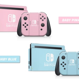 Signature Pastel Series Nintendo Switch Skin, Solid Color Baby Pink ...