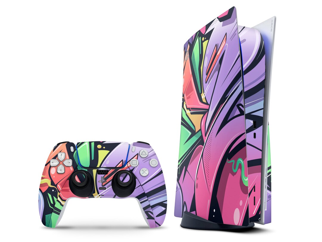 Graffiti PS5 Skin, Street Art Colorful Wall Decal for Playstation 5 ...