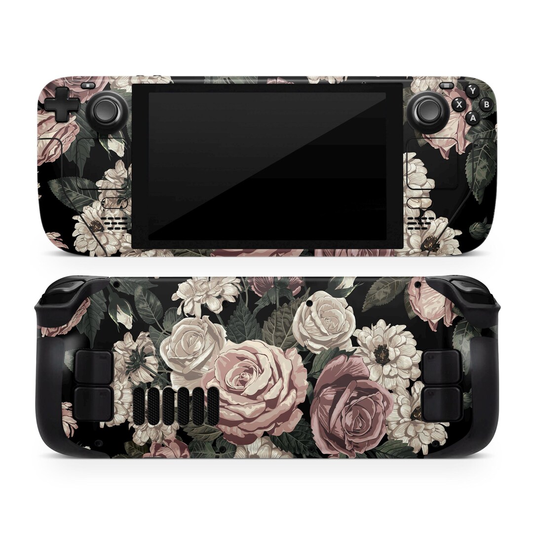 Roses Steam Deck Skin, Retro Natural Aesthetic Flowers Design, Floral ...