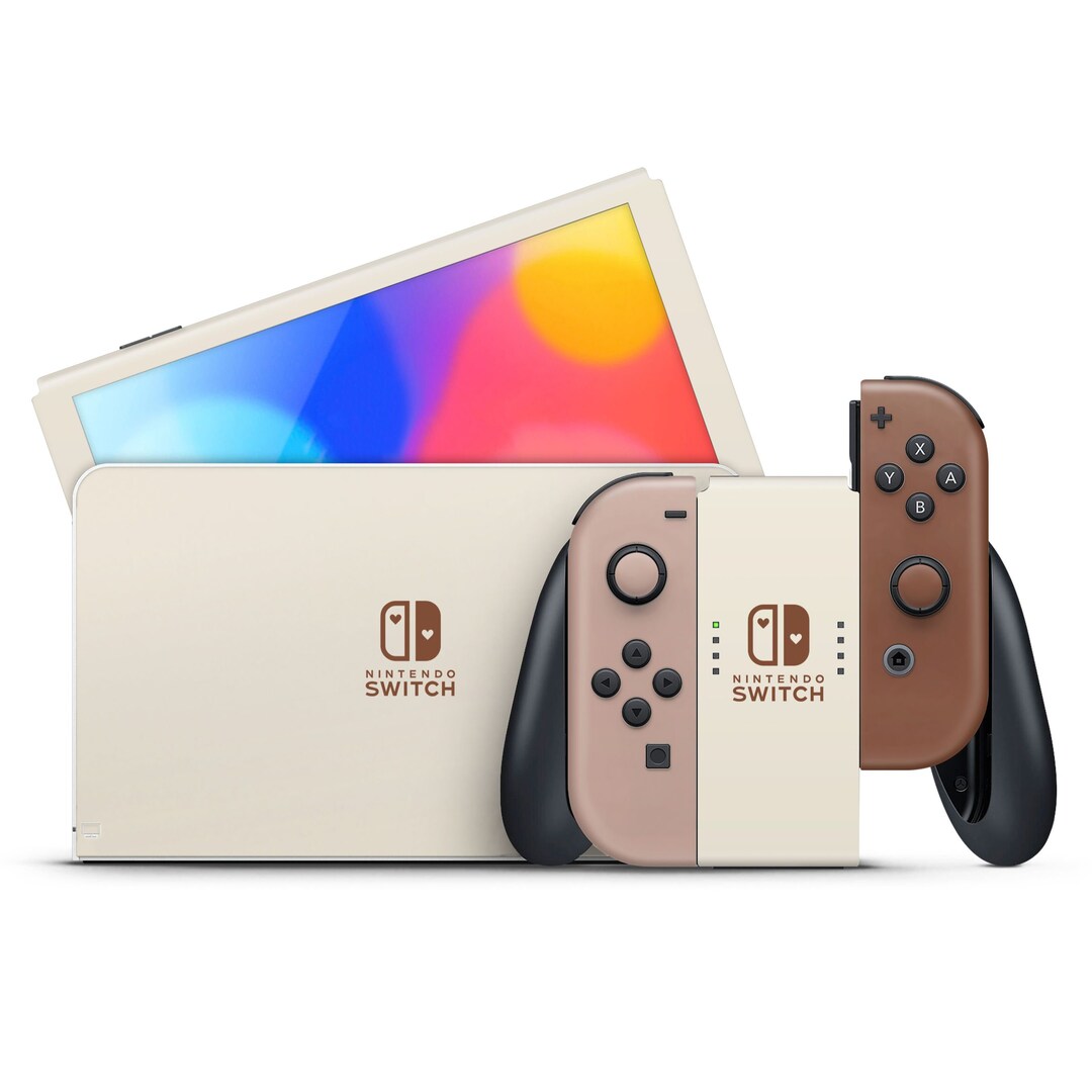 Cappuccino Nintendo Switch OLED Skin: Beige Brown Coffee Vinyl Decal - Etsy