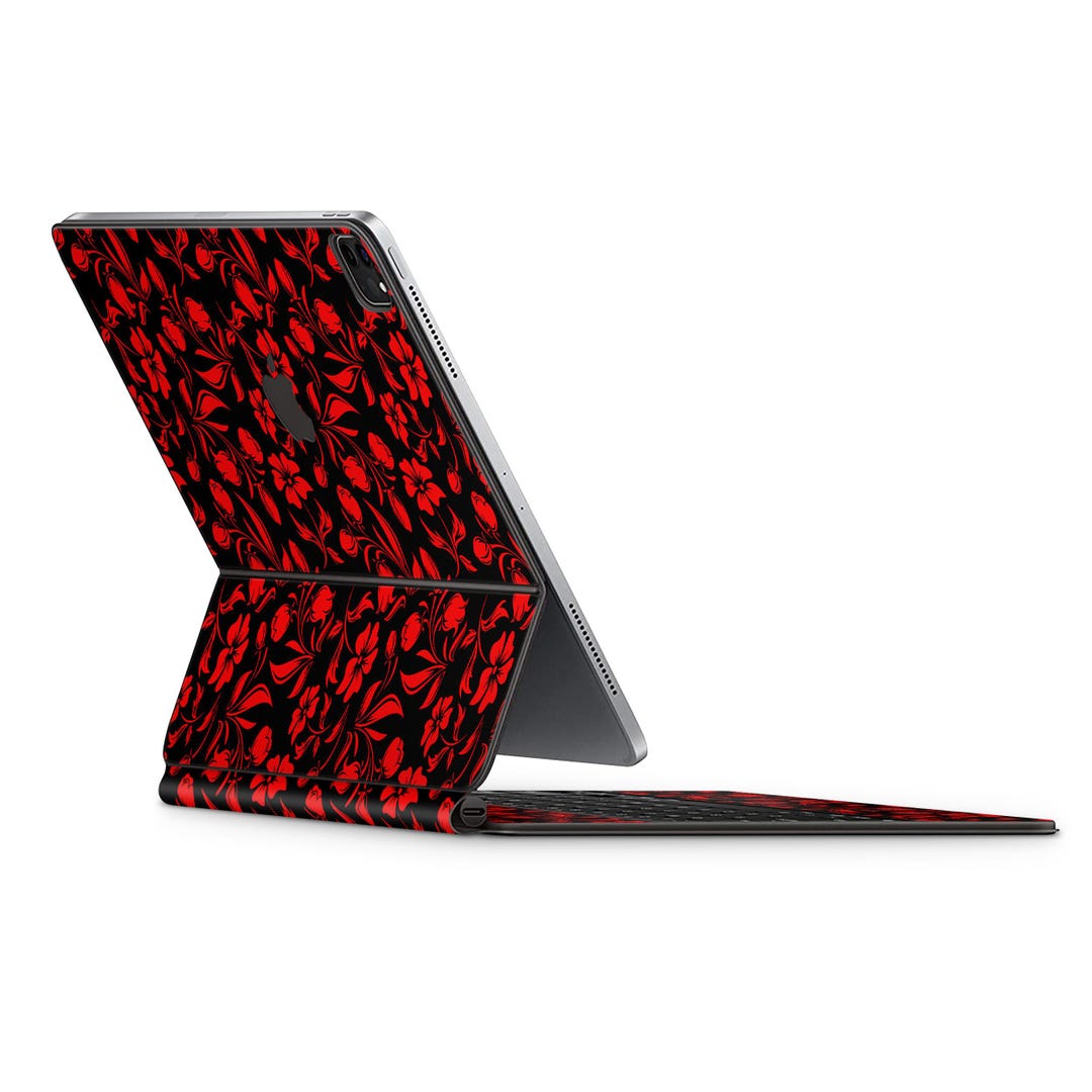Red Roses Magic Keyboard Skin: Floral Apple iPad Keyboard Decal - Etsy