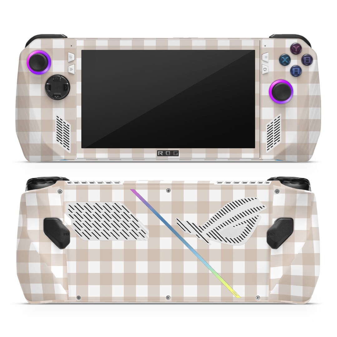 Danish Pastel Rog Ally Skin, Latte Brown Retro Gingham Checkered ...