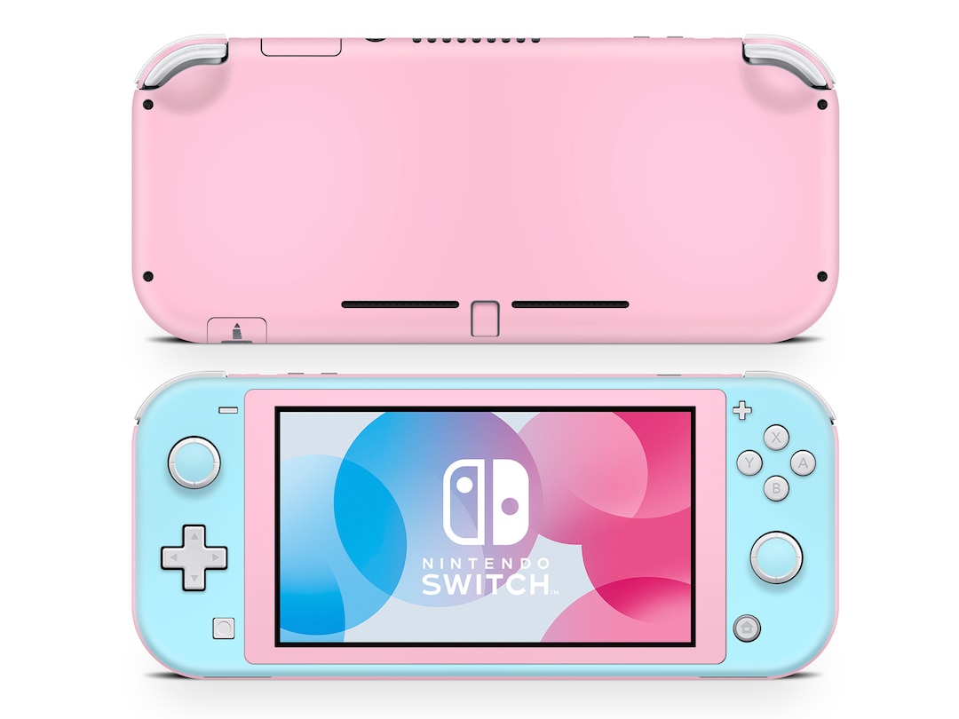 Retro Pink Pastel Nintendo Switch Lite Skin, Cute Pink Blue Switch Lite ...