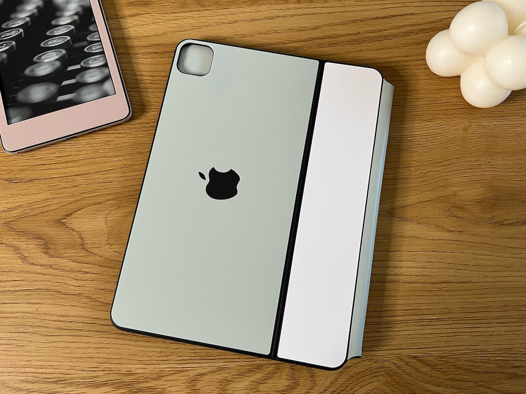 Sage Green Magic Keyboard Skin, Two Tone White Colorwave Wrap for Apple ...