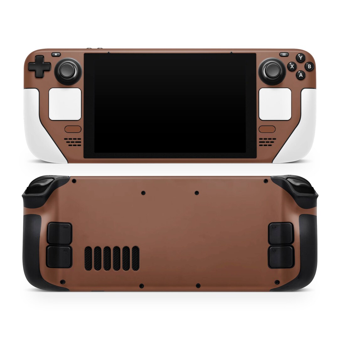 Two Tone Steam Deck Skin, Brownk and White Trackpads Skin for Steamdeck ...