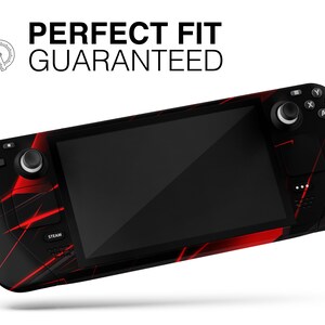 Red Polygon Steam Deck Skin, Abstract Lines Design, Protective ...