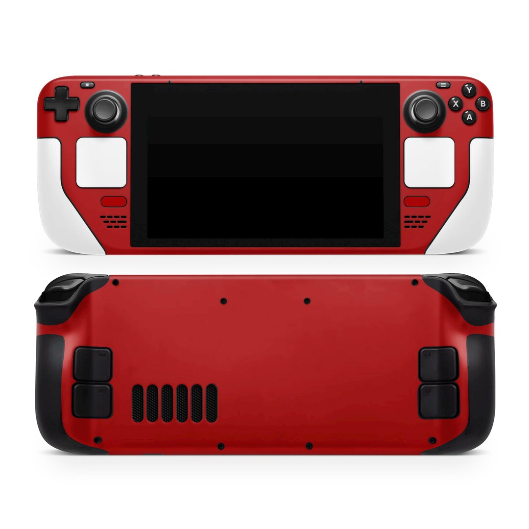 Two Tone Steam Deck Skin, Wine Red Color With White Trackpads Design ...