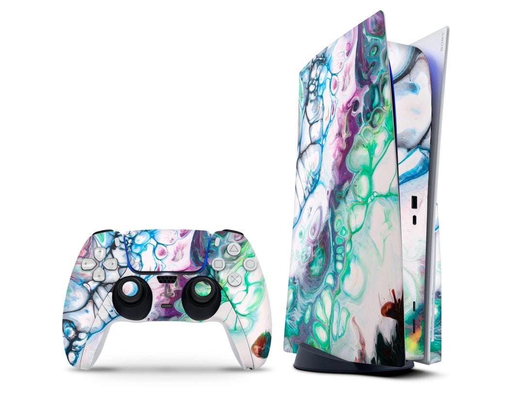 Colored Marble PS5 Console & Controller Skin, Aesthetic Playstation 5 ...