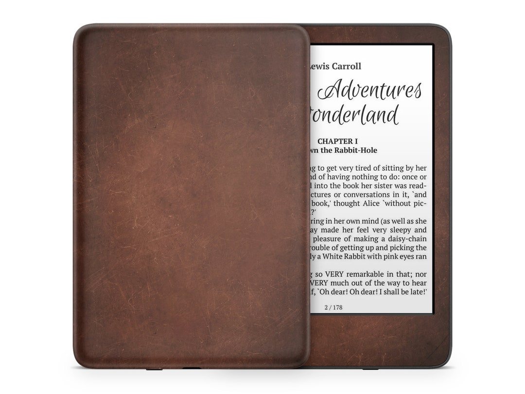 Brown Leather Kindle Skin: 3M Vinyl Decal Wrap - Etsy