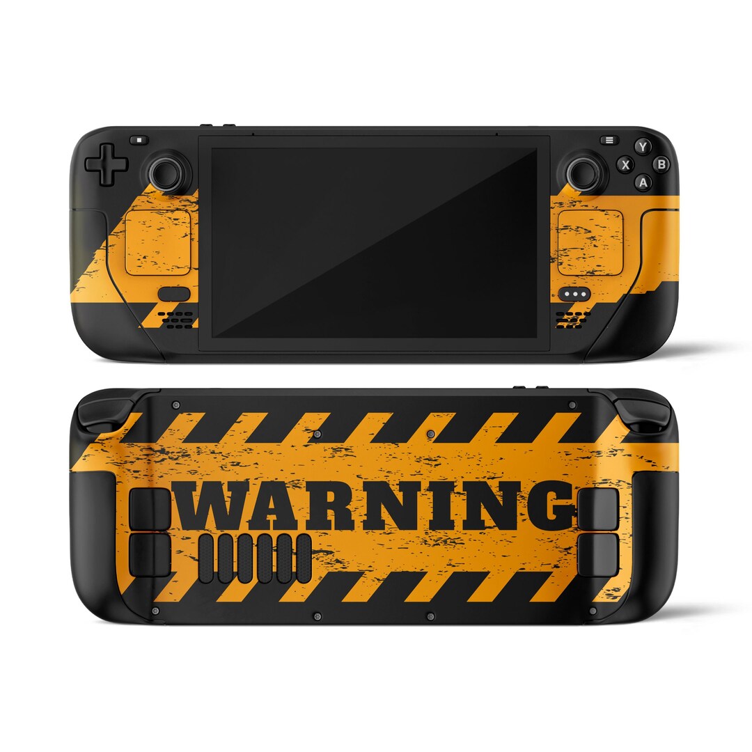 Warning Steam Deck Skin, Yellow Danger Sign, Custom Design Steamdeck ...
