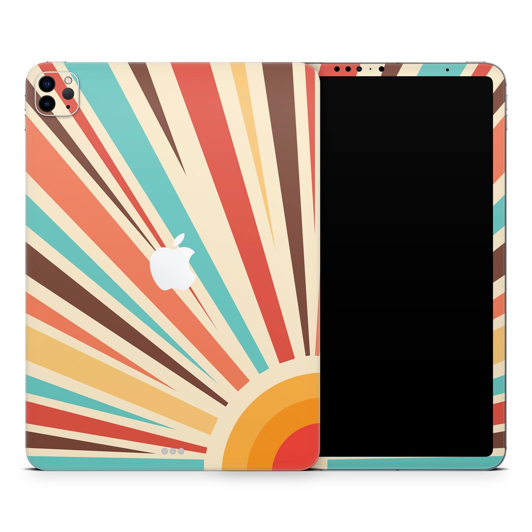 Retro Sun iPad Skin, Sun Rays Design Skn for Apple iPad Pro Air Mini ...