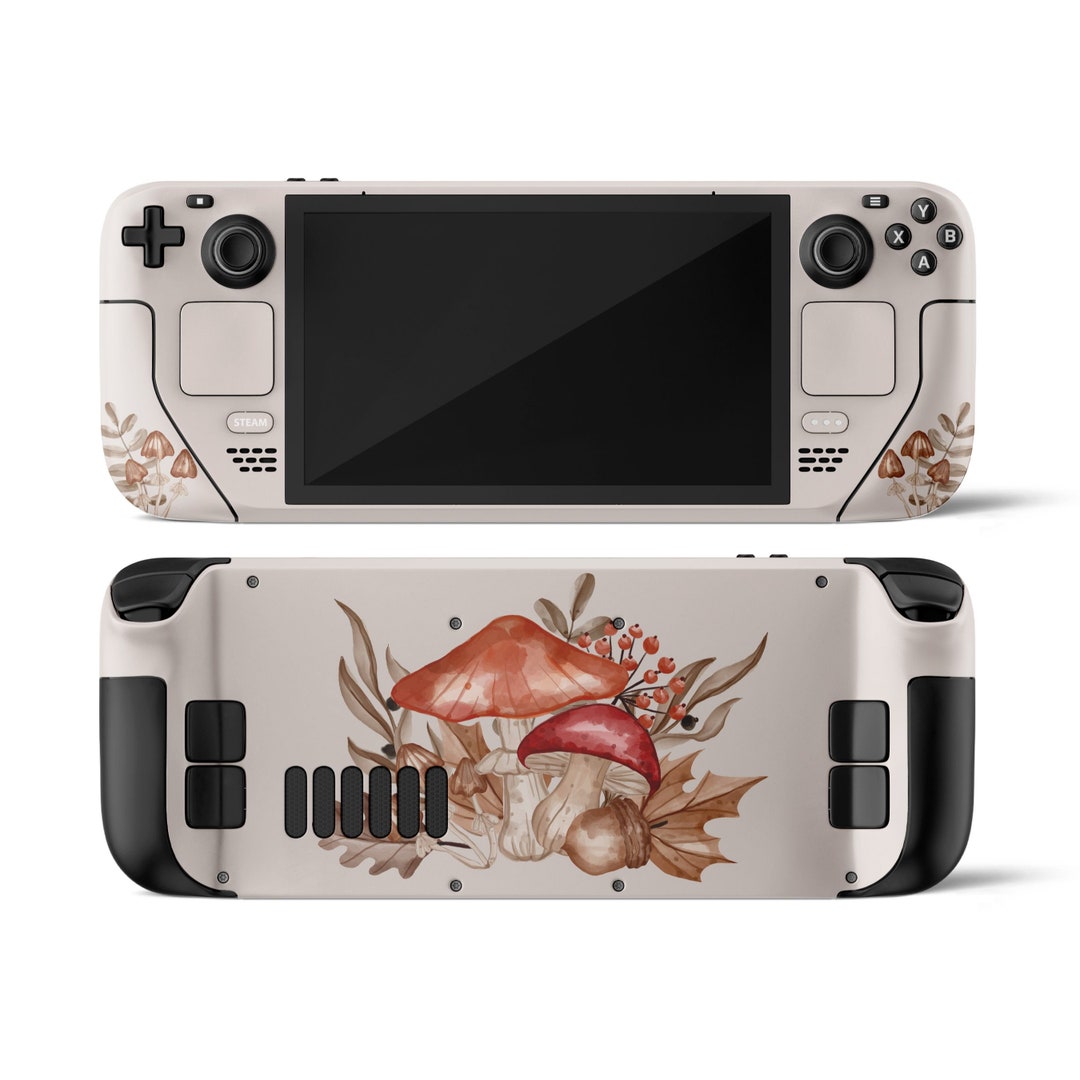 Autumn Fall Steam Deck Skin, Aesthetic Mushrooms and Cute Flowers ...