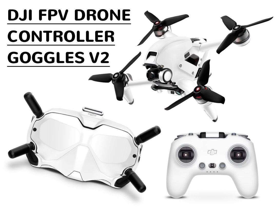 Avalanche White DJI FPV Skin, Classic Pure White Dji Fpv Drone ...