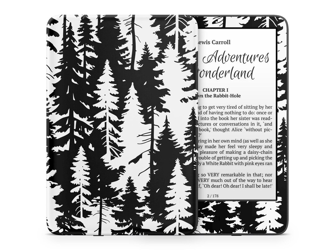 Black & White Forest Kindle Skin: Minimalist 3M Vinyl Decal - Etsy