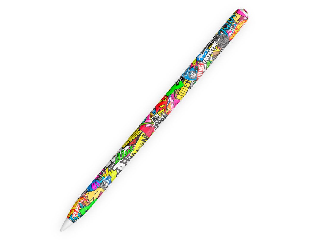 Sticker Bomb Apple Pencil Skin, Colorful Stickerbomb Apple Pen Gen 1 ...