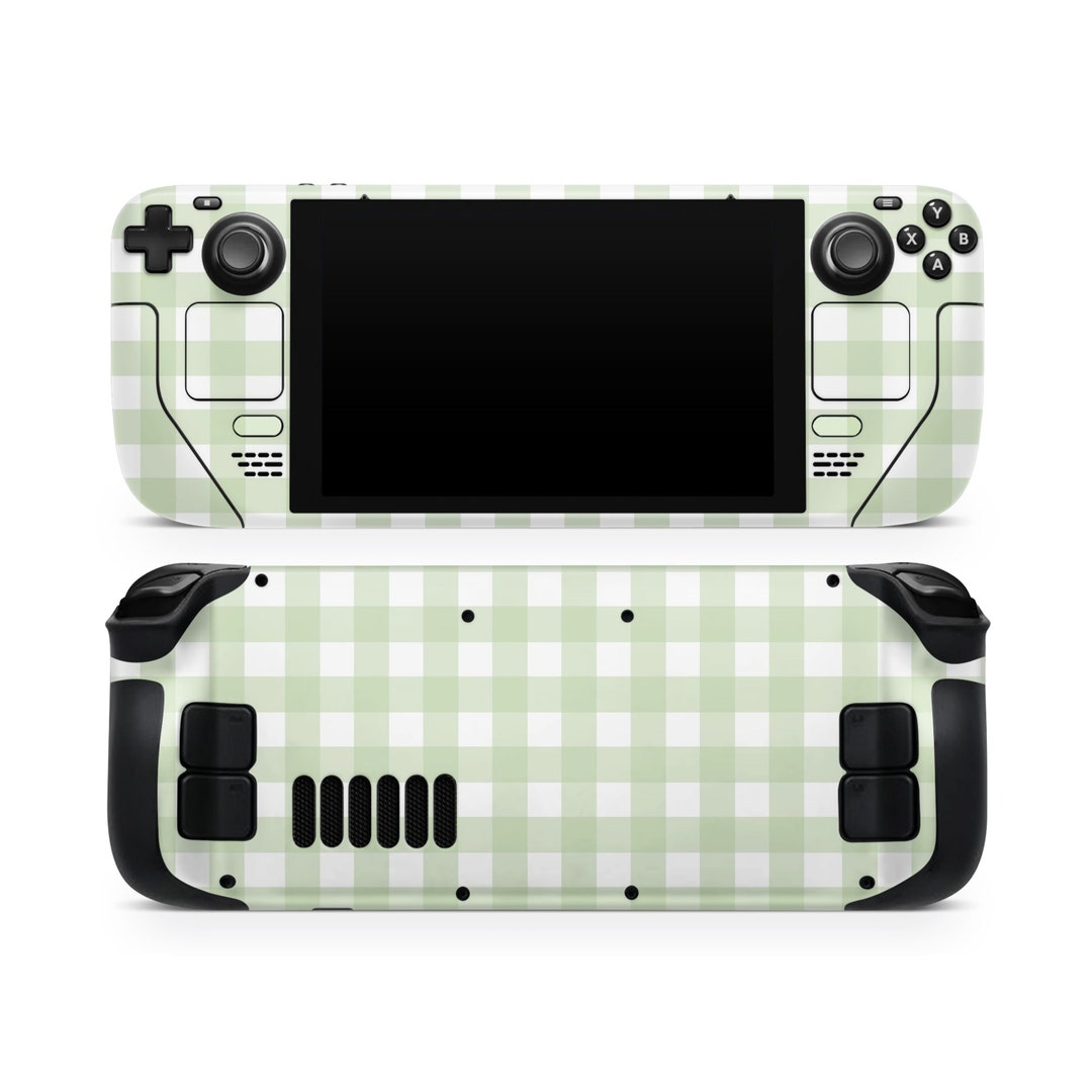 Danish Pastel Steam Deck Skin, Matcha Green Retro Gingham Checkered ...
