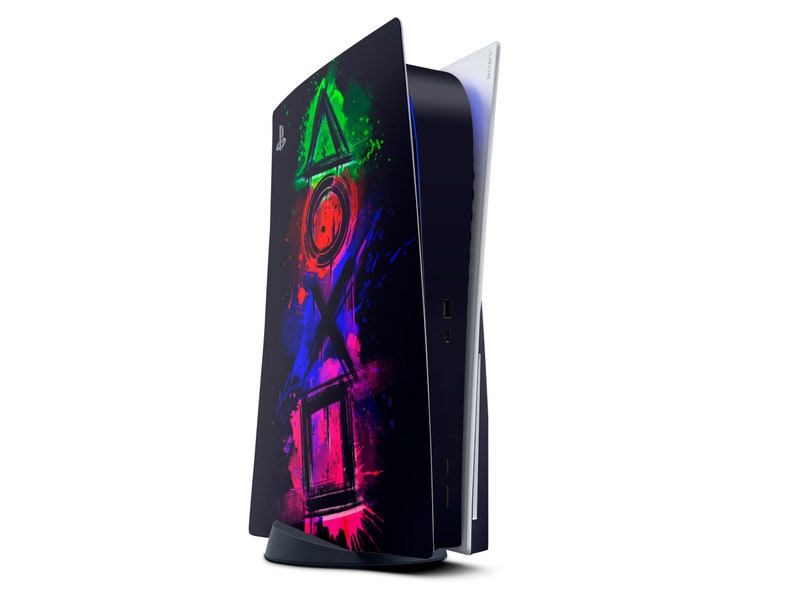 Playstation Symbols PS5 Skin Colorful PS Symbols Abstract - Etsy