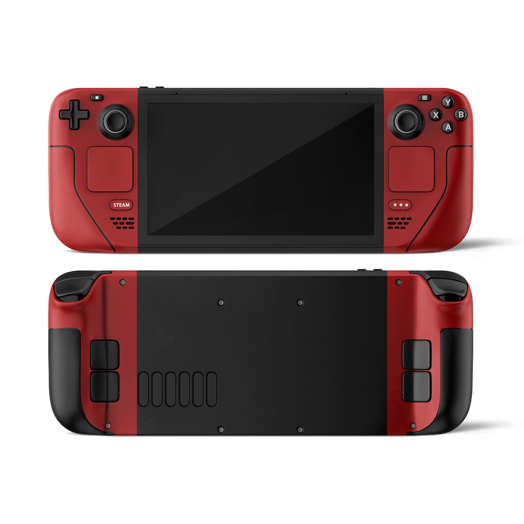 Chicago Red Steam Deck Console Skin, Two Tone Red Black, Full Wrap ...