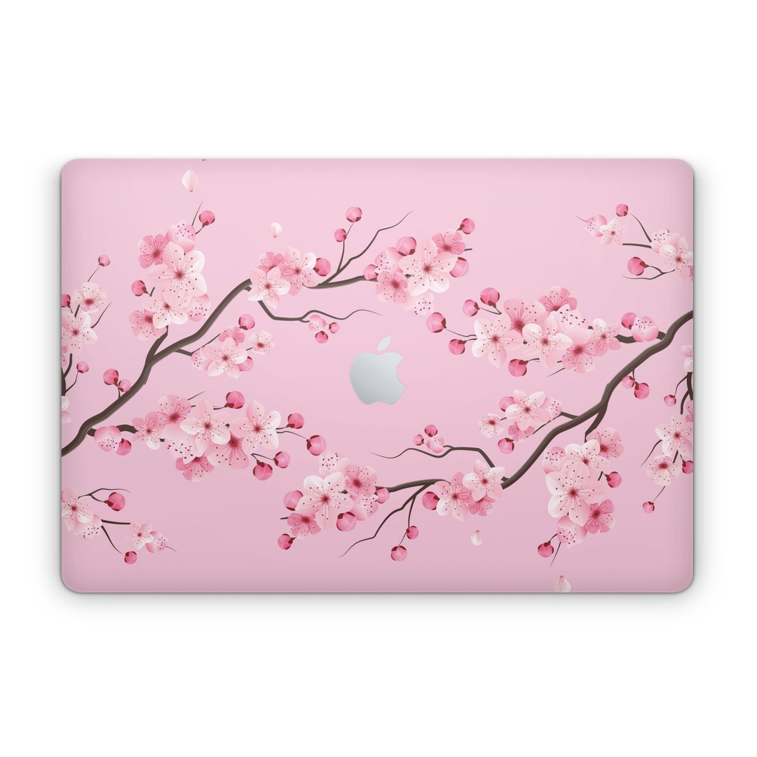Cherry Blossom MacBook Skin, Aesthetic Japanese Sakura, Pastel Pink ...