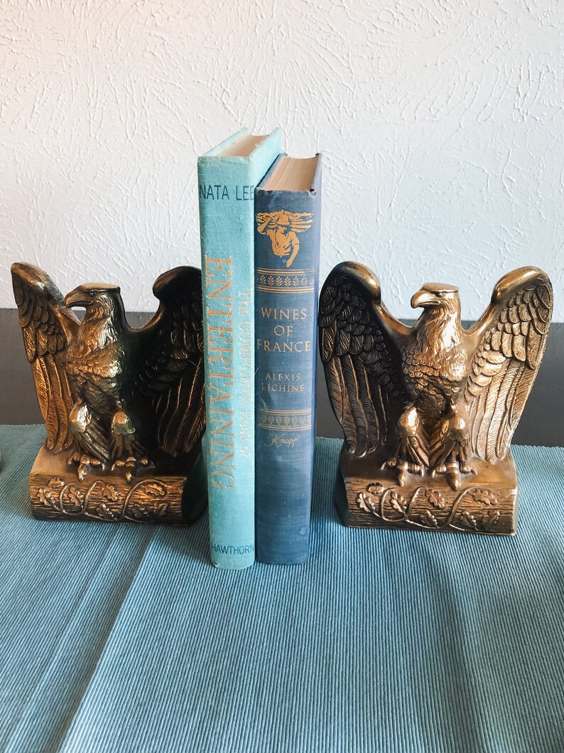 Vintage Brass American Bald Eagle Bookends set of 2, Vintage Regal ...