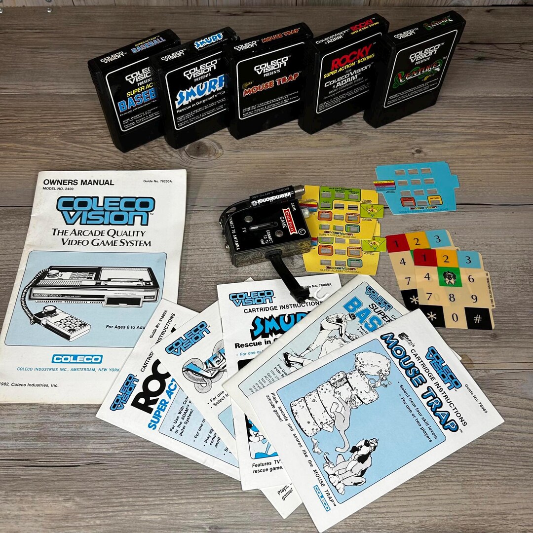 Colecovision Video Game System Bundle With 4 Games & Manual - Etsy